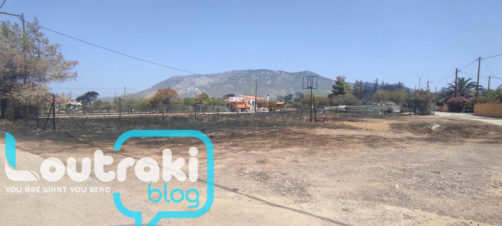 Eπί ποδός τα συνεργεία του ΔΕΔΔΗΕ και της ΔΕΥΑ Λουτρακίου στα καμμένα ...
